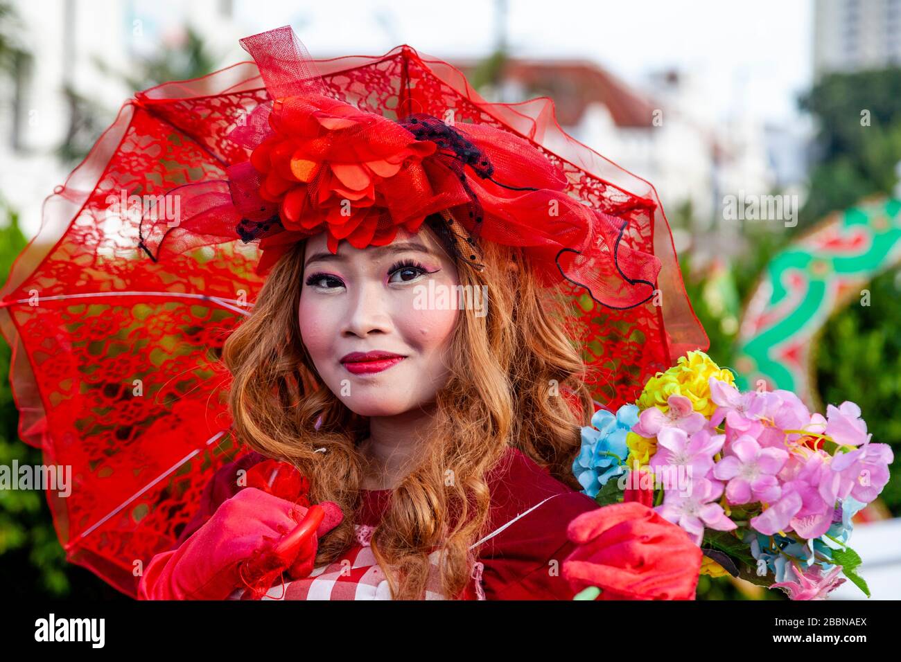 Old woman dressed young hi-res stock photography and images - Alamy