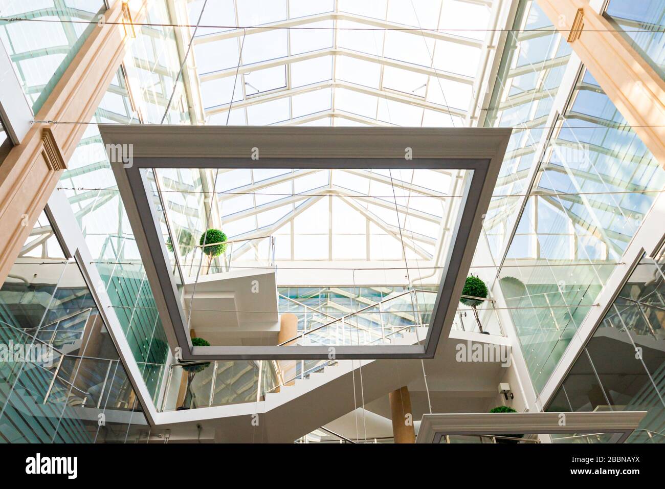 business skyscraper with panoramic windows. empty office space Stock ...
