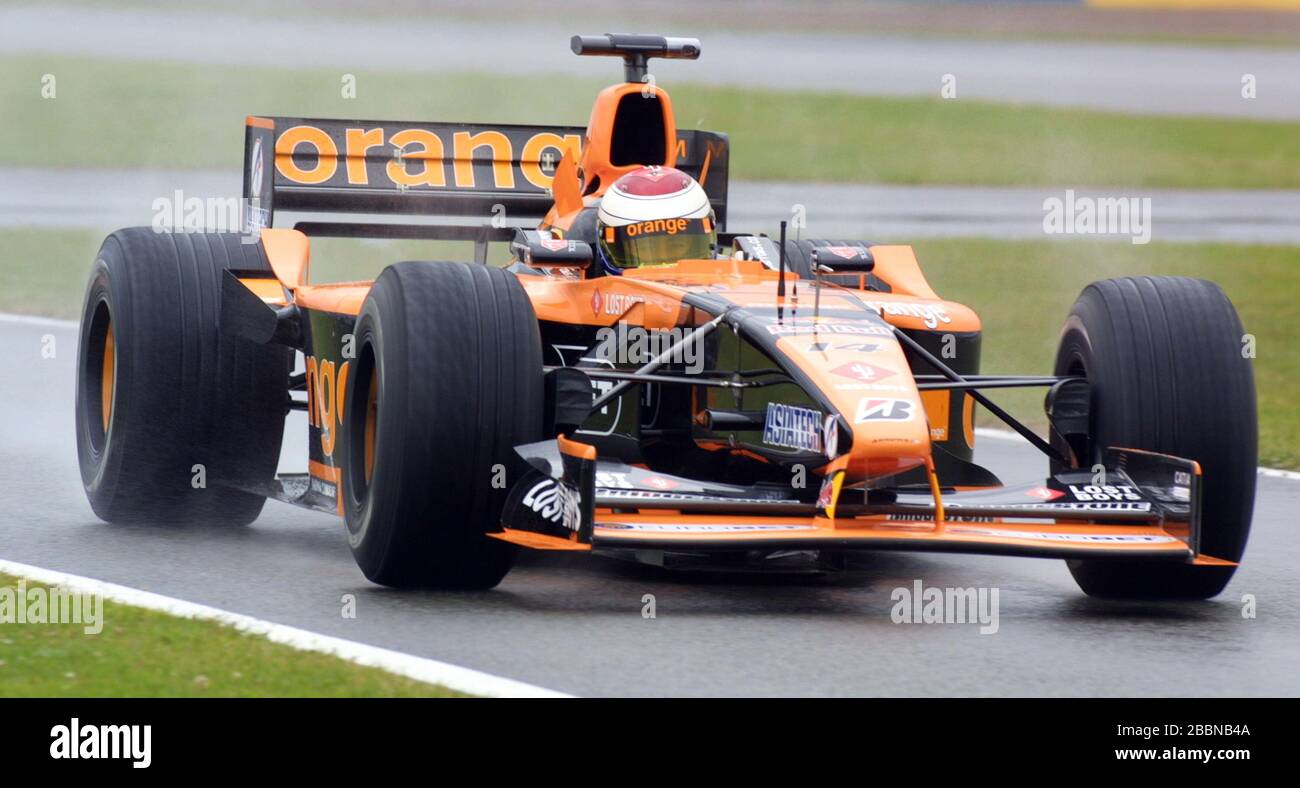 Jos Verstappen Orange Arrows during British Grand Prix at Silverstone ...