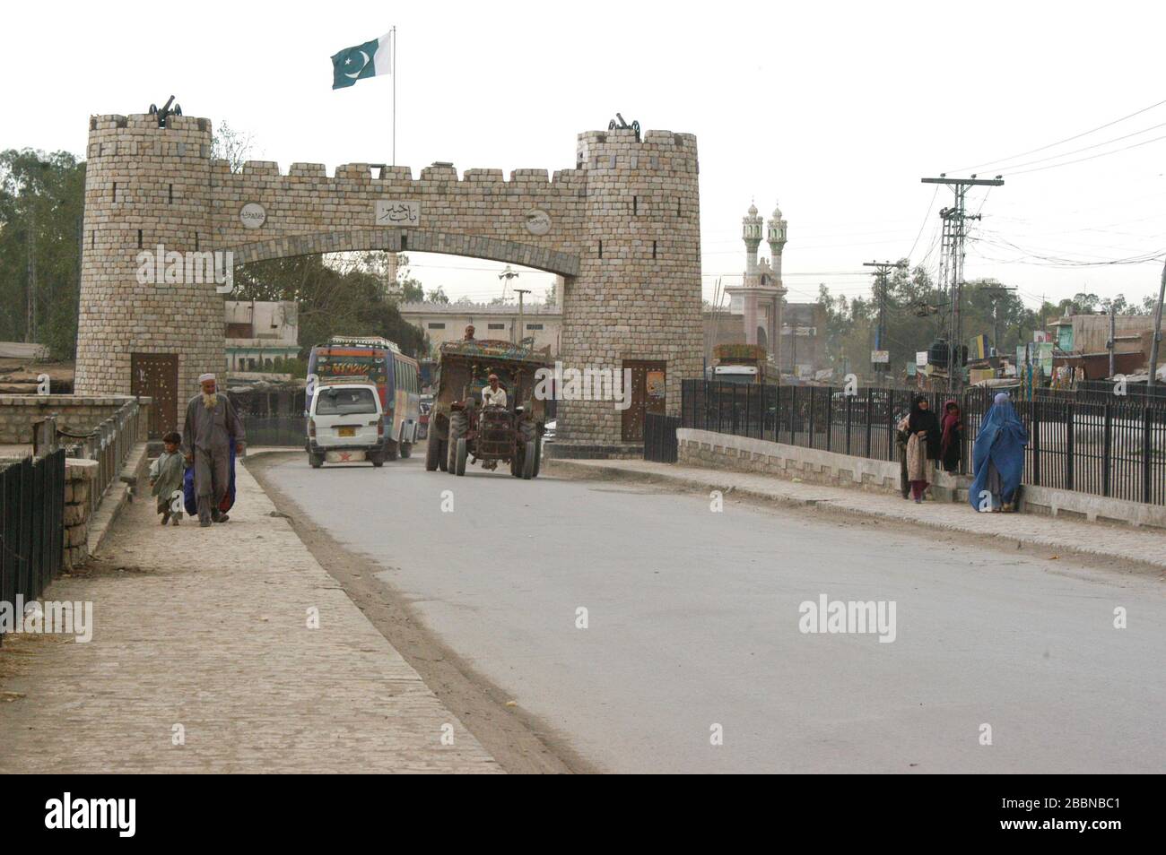 Bab-e-Khyber at Khyber Pass between Pakistan and Afghanistan Stock ...