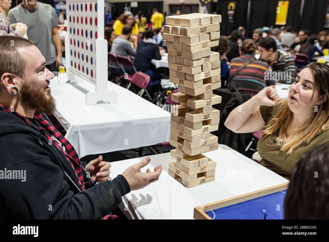 Jenga Falls On Face