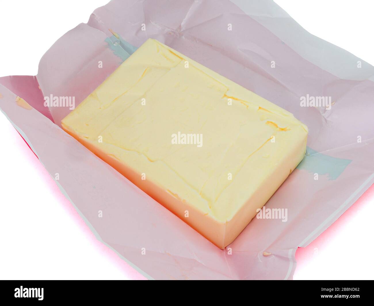 piece of butter isolated on white background Stock Photo - Alamy