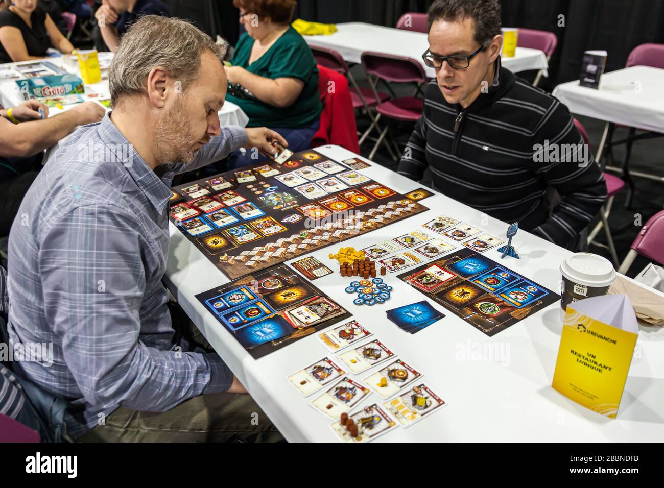 People playing at “Vikings Gone Wild” at the game and toy fair of ...