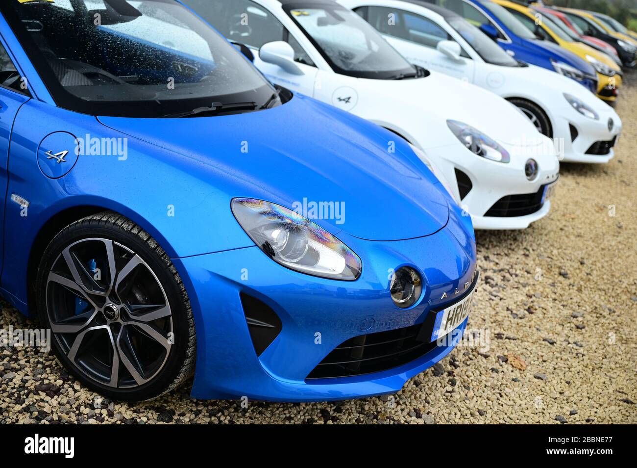 Cars on display at Caffeine & Machine venue Stock Photo - Alamy