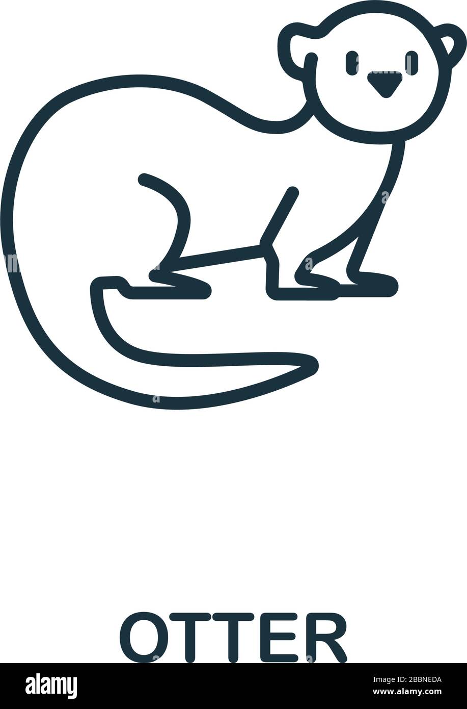 Otter icon from wild animals collection. Simple line Otter icon for ...