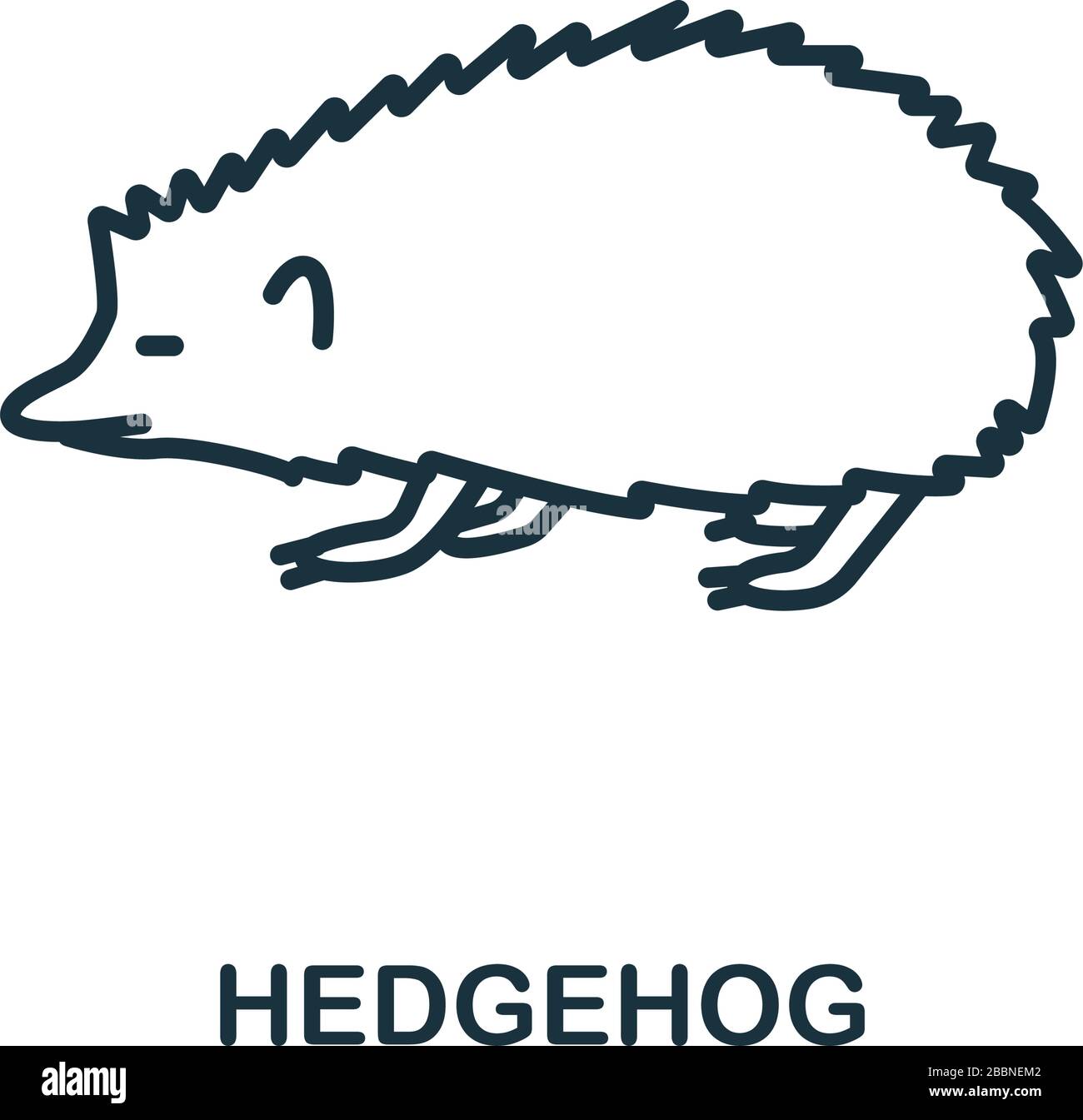 Hedgehog icon from wild animals collection. Simple line Hedgehog icon ...