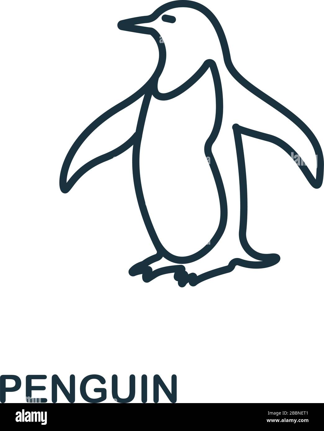 Simple Penguin Outline