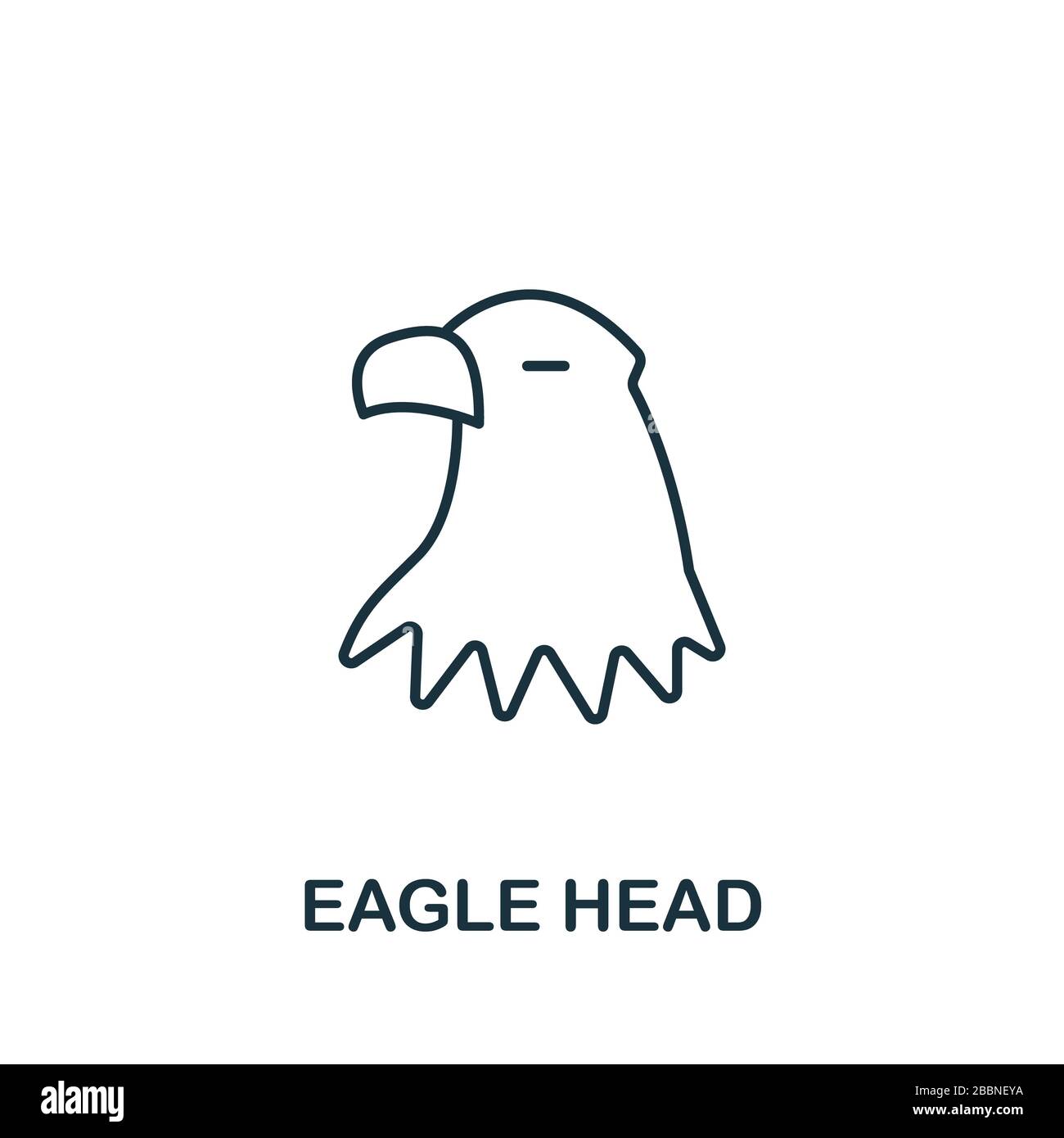 Eagle Head icon from usa collection. Simple line Eagle Head icon for ...
