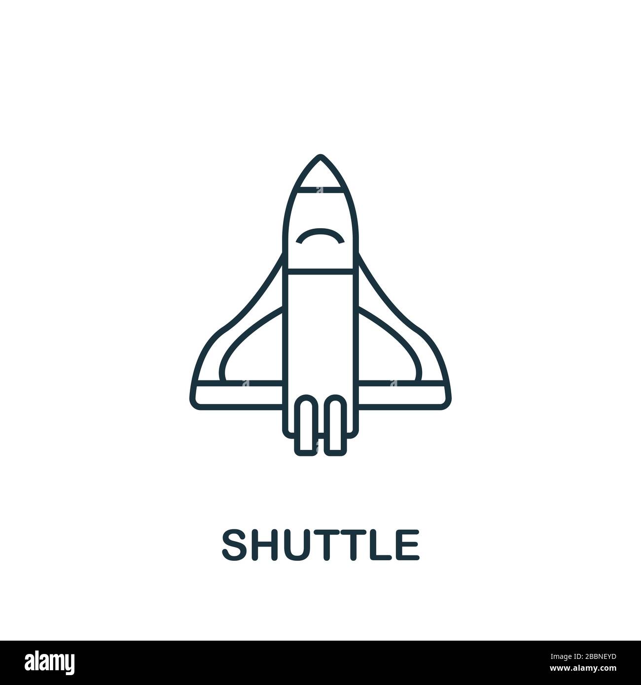 Shuttle icon from usa collection. Simple line Shuttle icon for ...