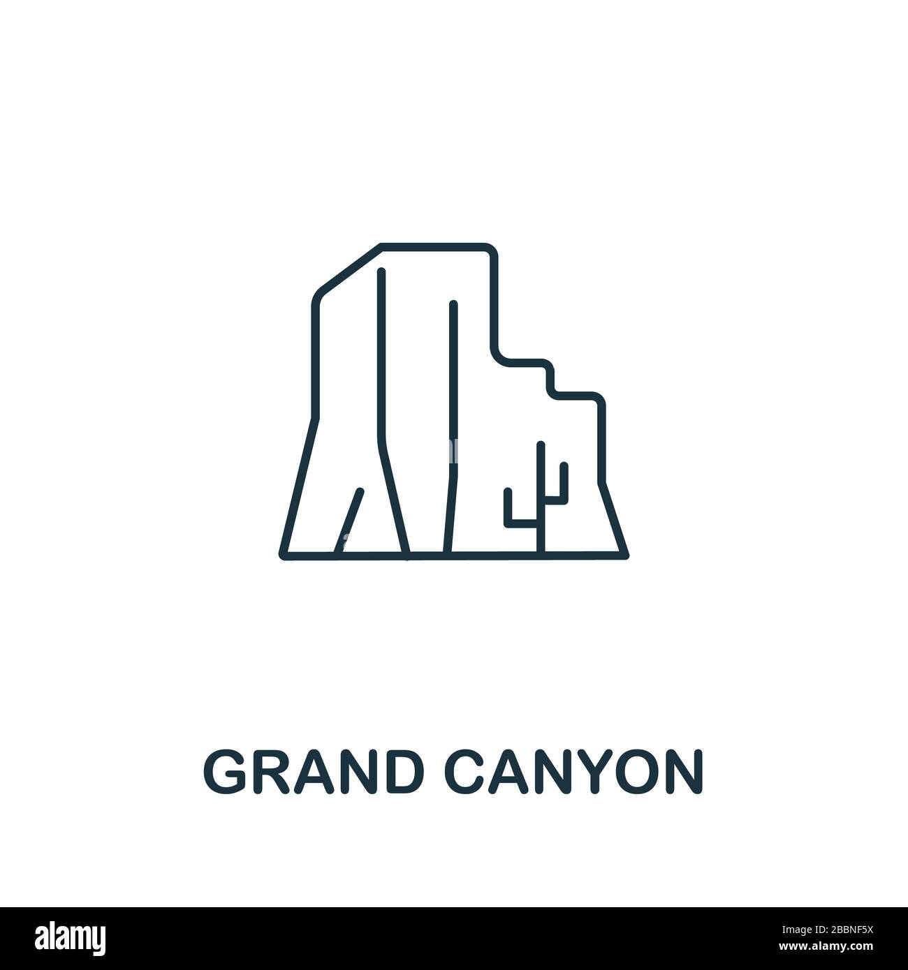 Grand Canyon icon from usa collection. Simple line Grand Canyon icon ...