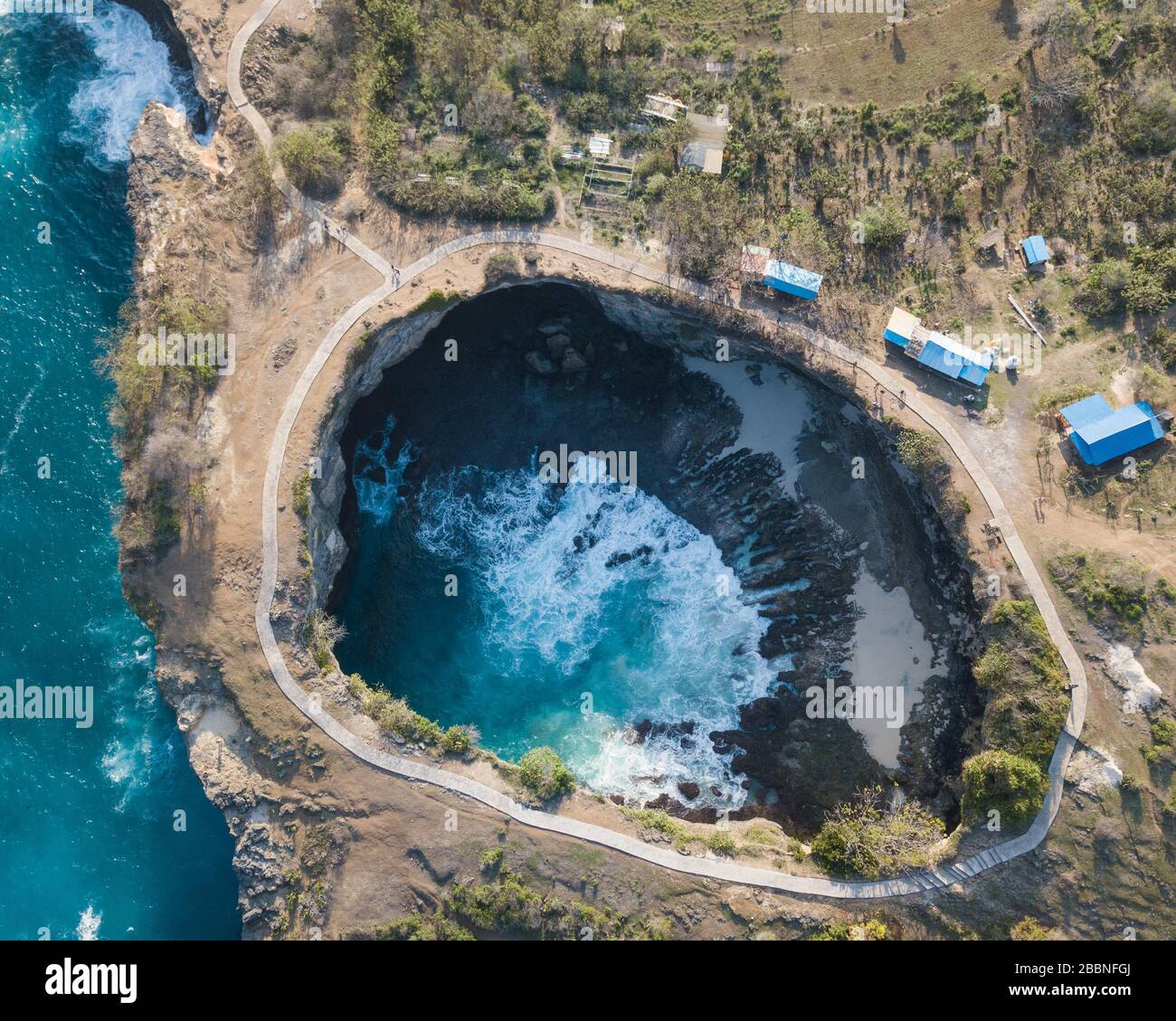 Broken beach in Nusa Penida Bali Indonesia drone view Stock Photo - Alamy