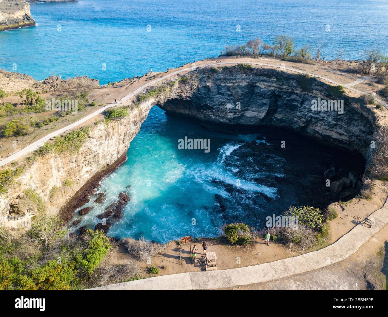Broken beach in Nusa Penida Bali Indonesia drone view Stock Photo - Alamy