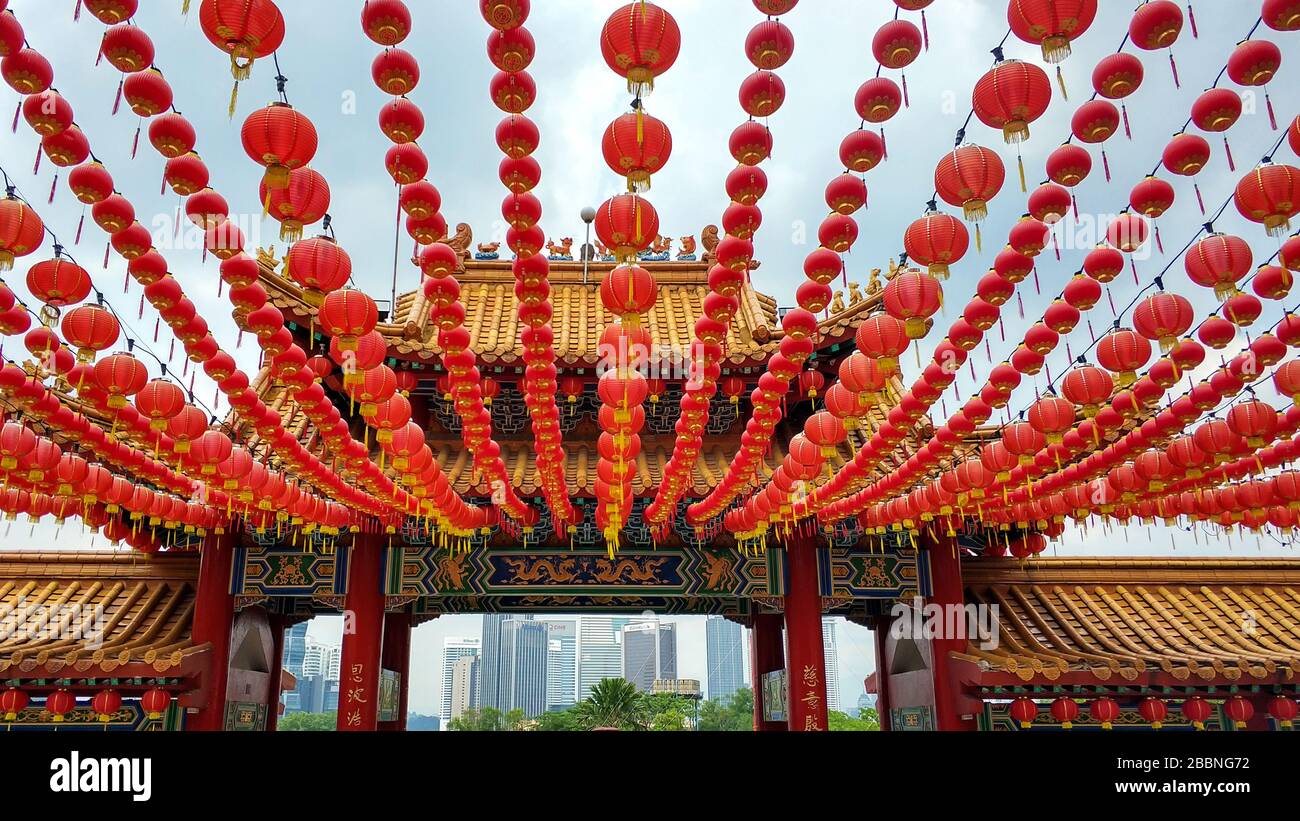 The majestic Chinese temple in traditional Chinese style Stock Photo ...