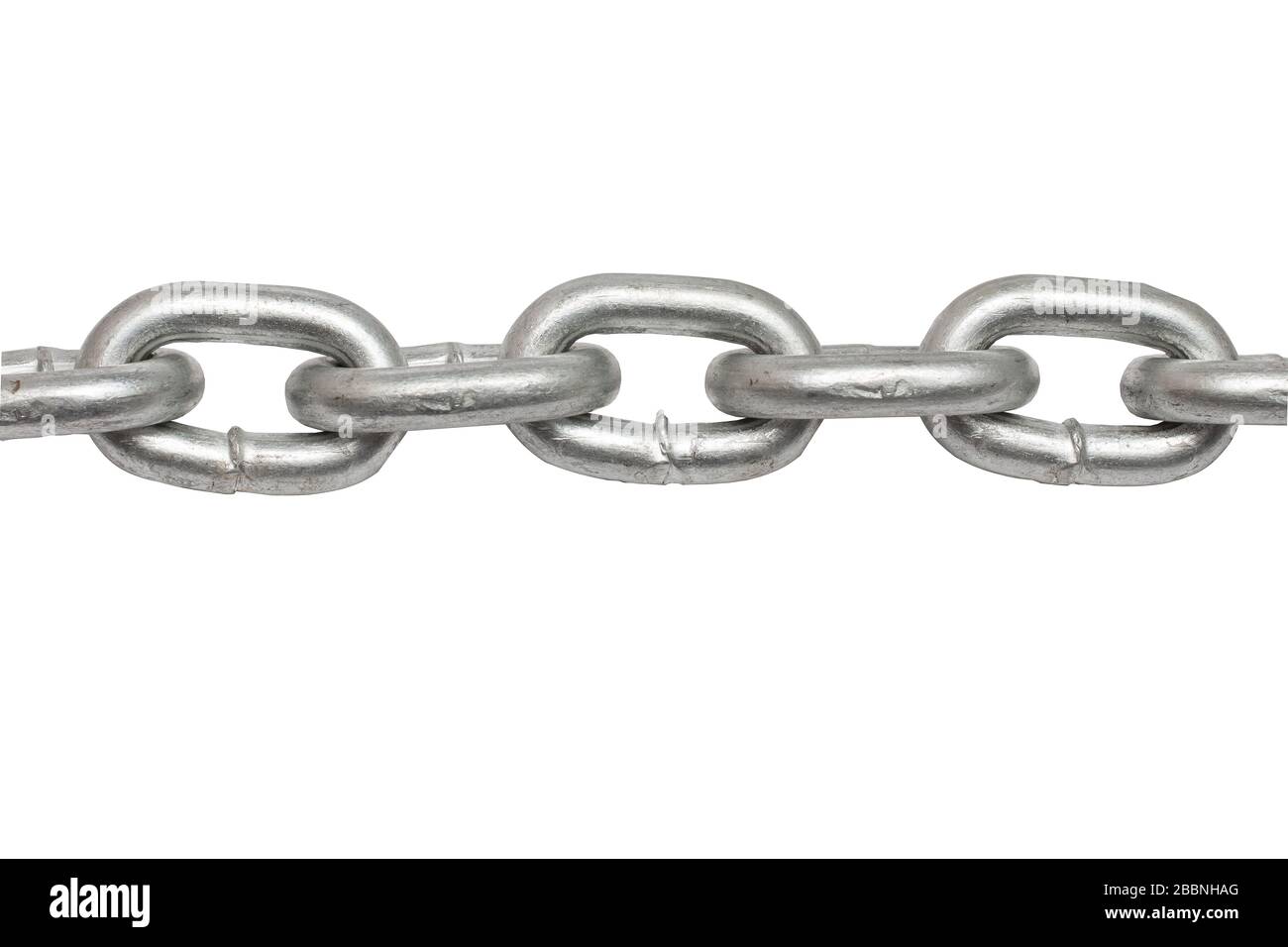 Closeup on metal chain on white background Stock Photo - Alamy