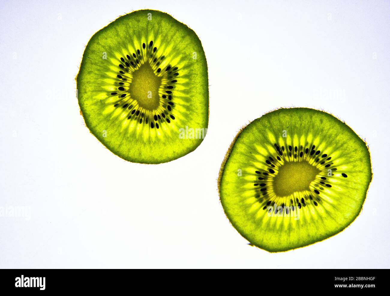The inside of sliced kiwi Stock Photo - Alamy