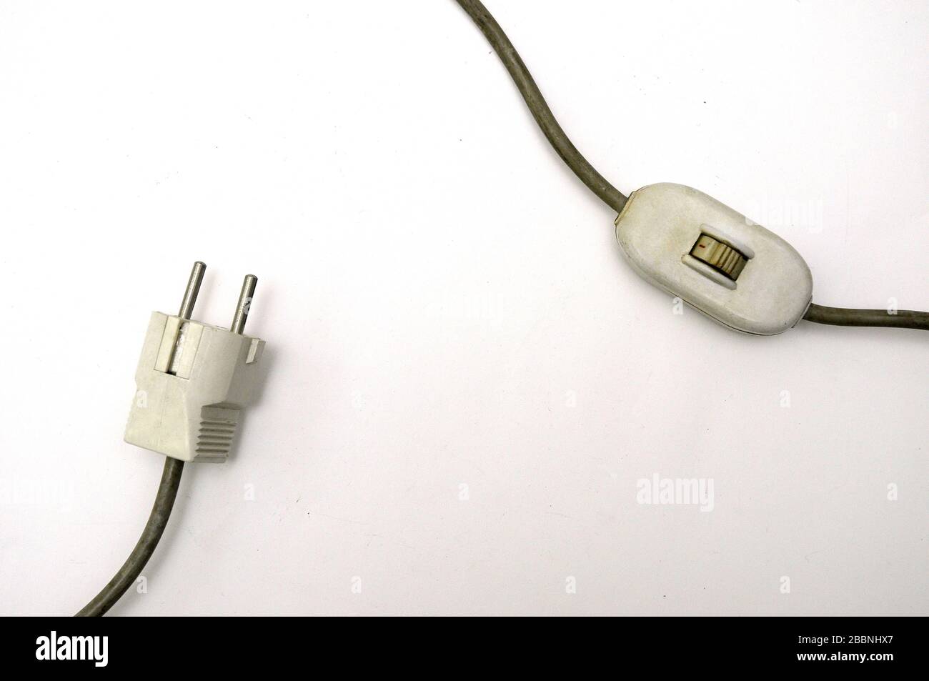 cable with switch and vintage plug Stock Photo - Alamy
