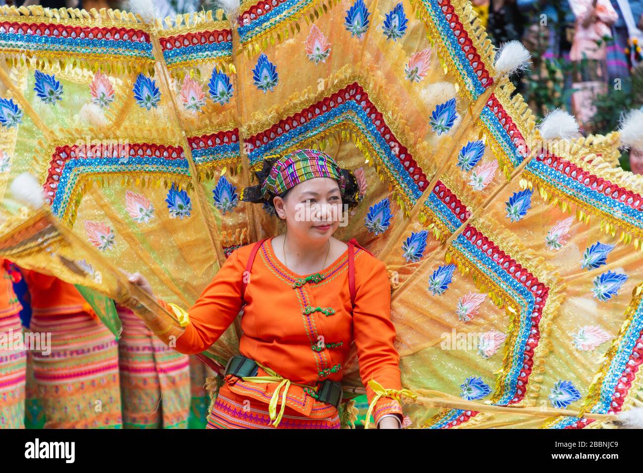 Group of Shan or Tai Yai (ethnic group living in parts of Myanmar and ...