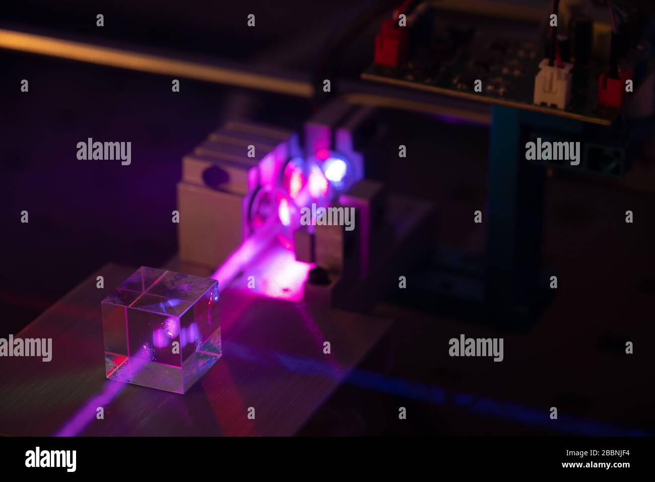 Laser development system in optical laboratory. Study of lasers the ...