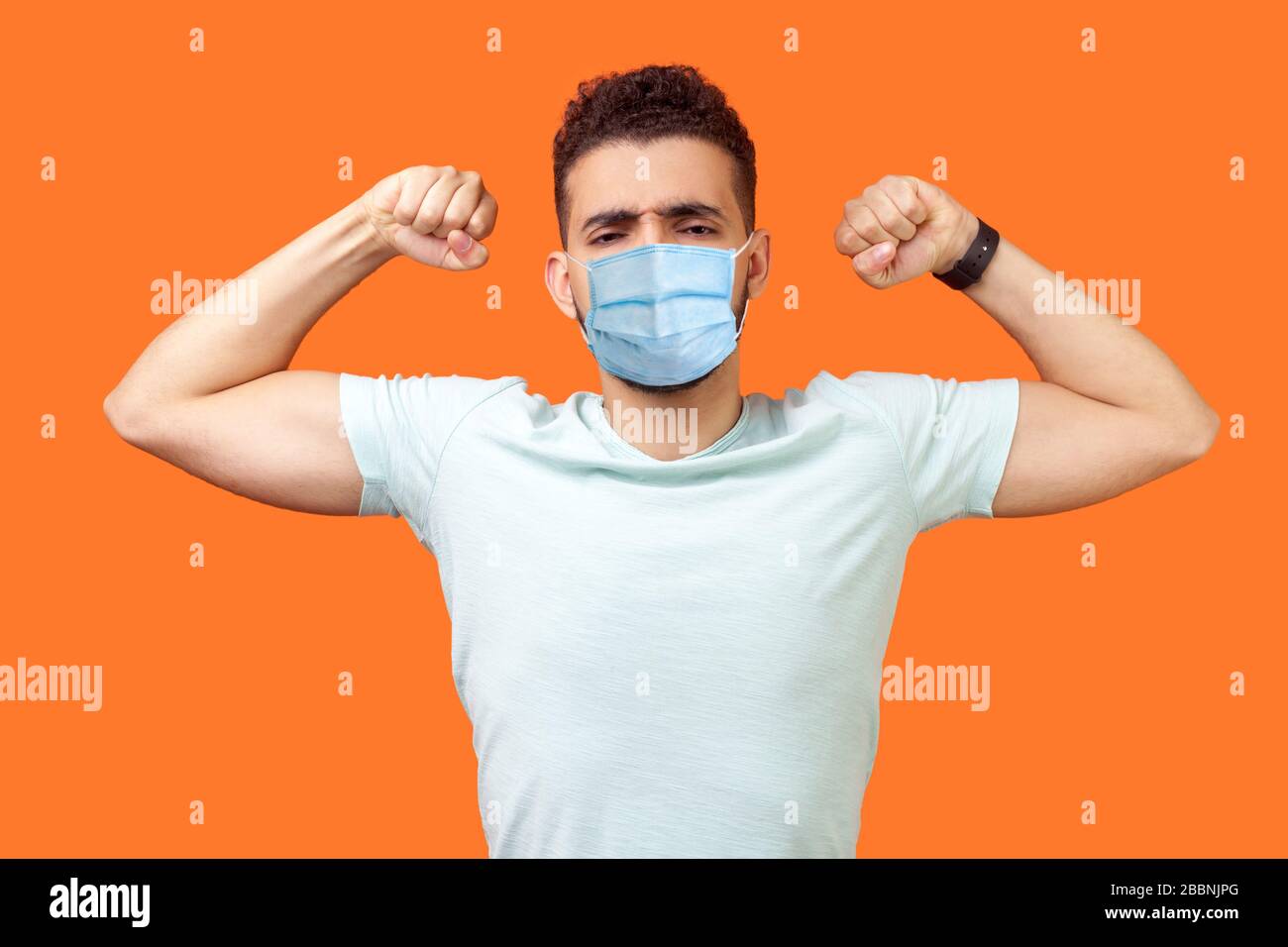 I am strong and powerful. Portrait of confident successful brunette man ...