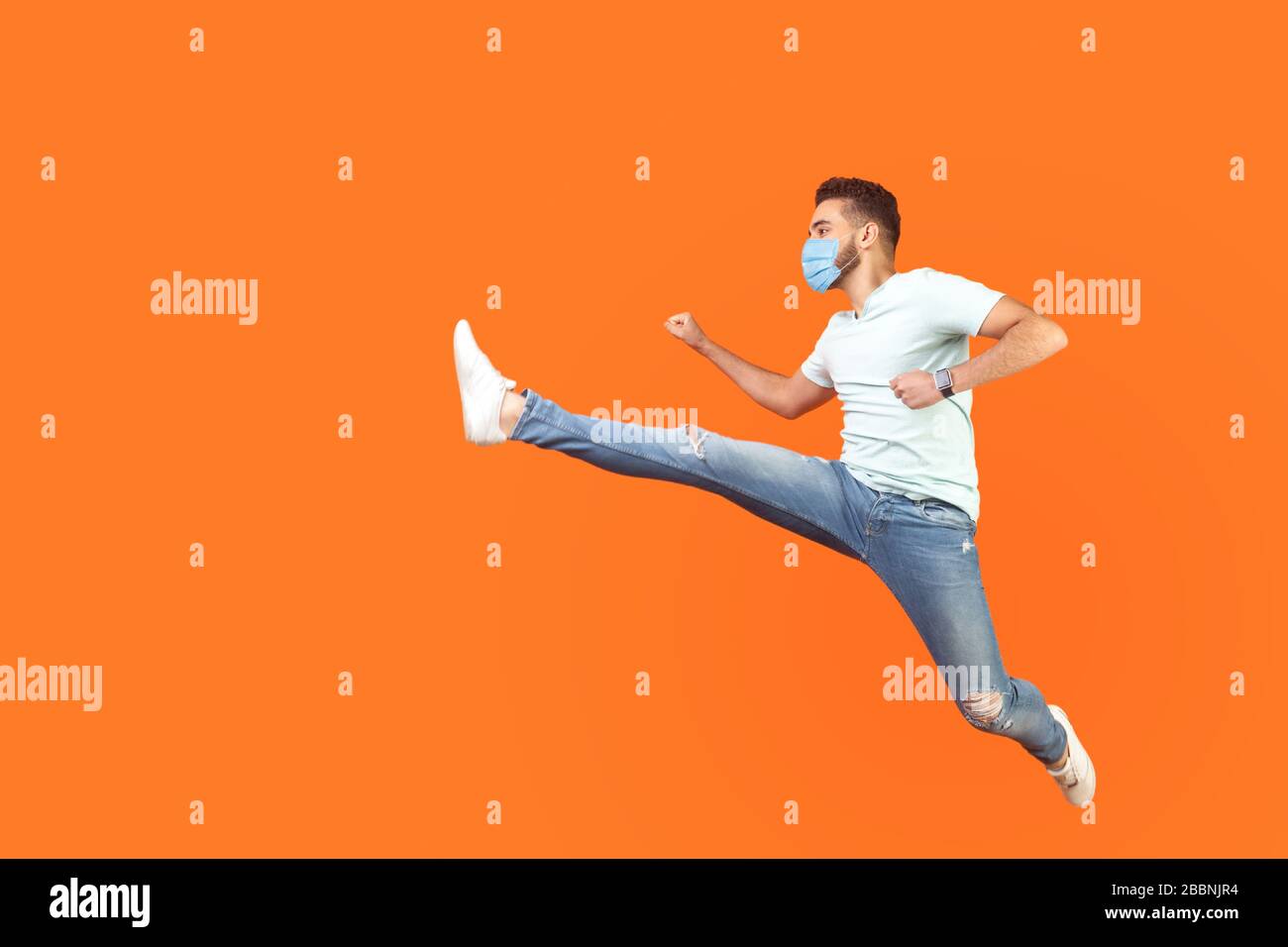 Indian man jumping hi-res stock photography and images - Alamy