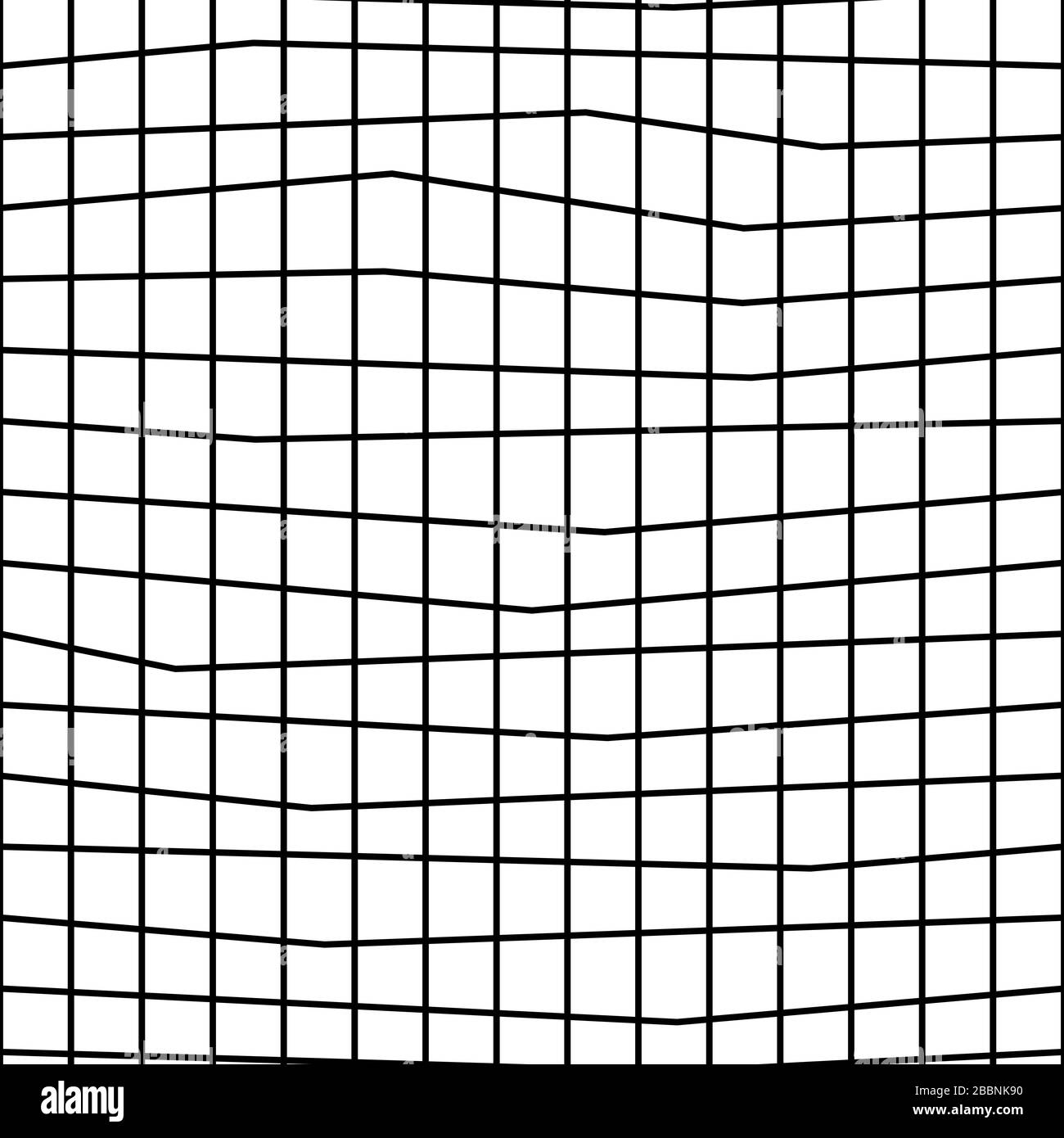 Abstract, squared, modern seamless pattern. Monochrome wavy lines ...