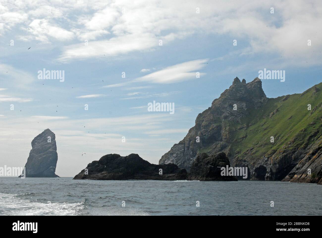 BORERAY and STAC LEE, ST KILDA, OUTER HEBRIDES, SCOTLAND Stock Photo ...