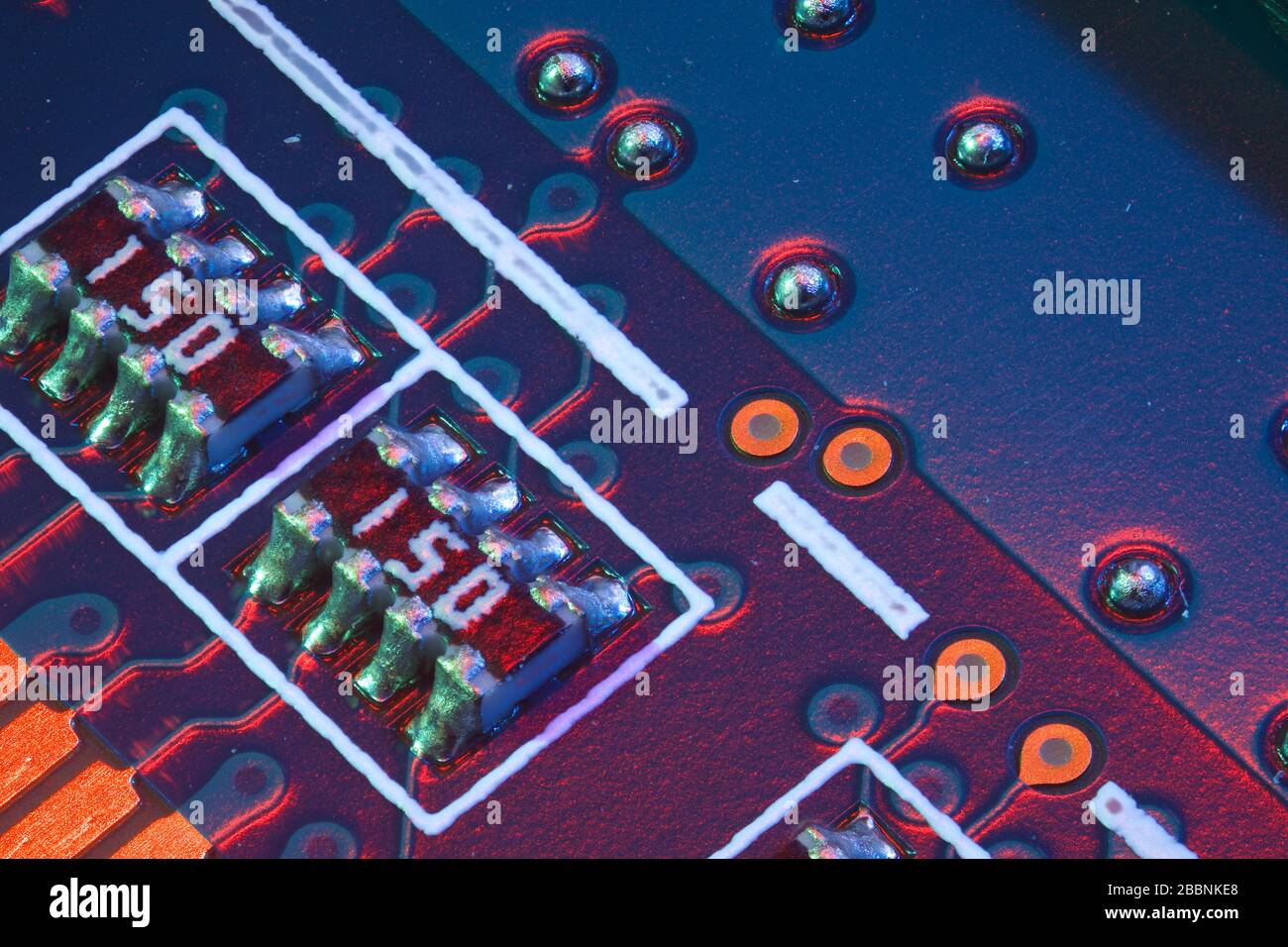 Printed circuit board of a modern electronic device Stock Photo - Alamy