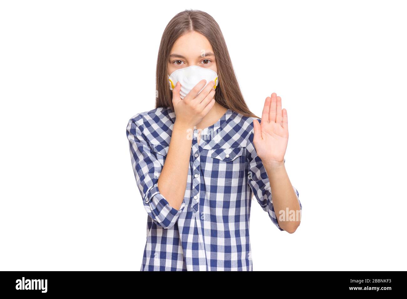 Sick girl in white Cut Out Stock Images & Pictures - Alamy
