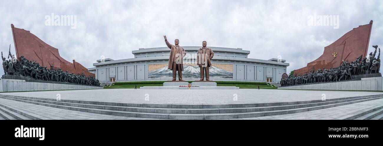 Grand Monument Panorama, Pyongyang, North Korea Stock Photo - Alamy
