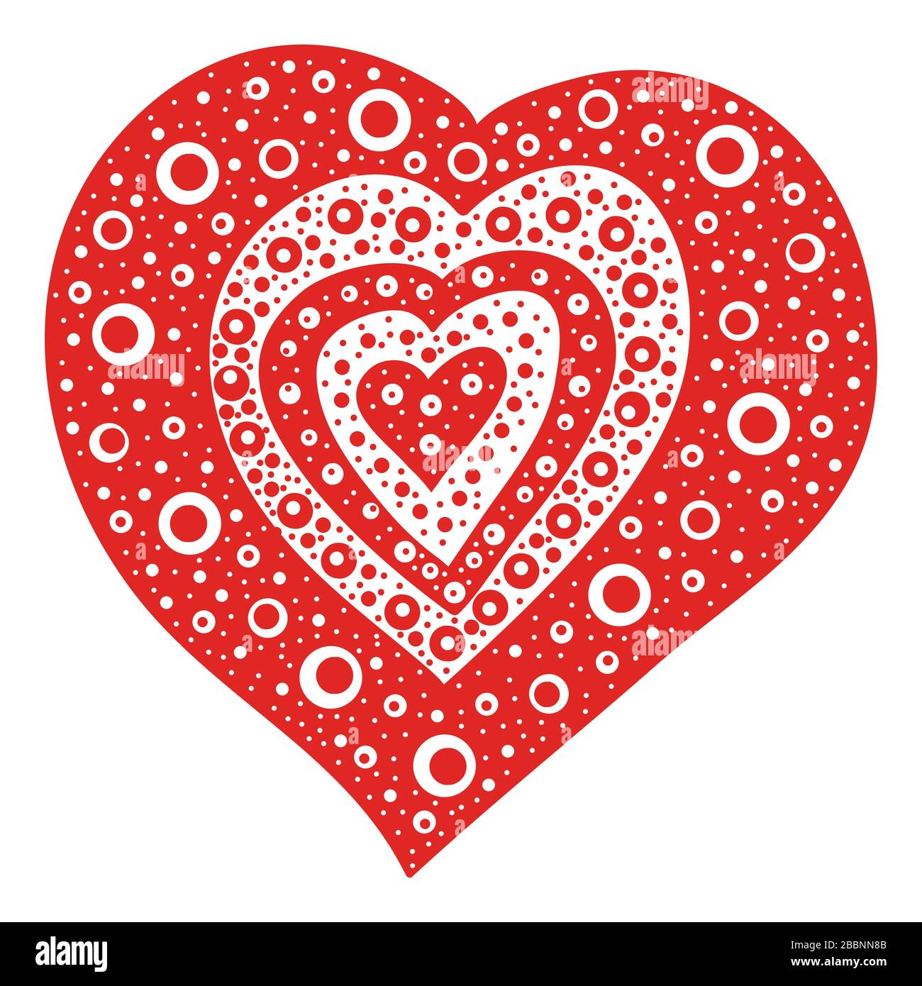 Hand drawn doodle heart. Valentine's day decor element for card, poster ...