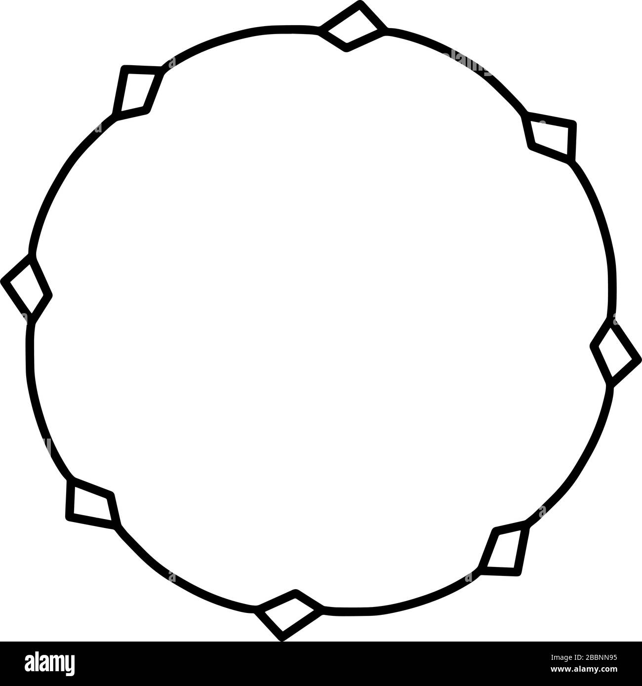 Hand drawn chain frame Cut Out Stock Images & Pictures - Alamy