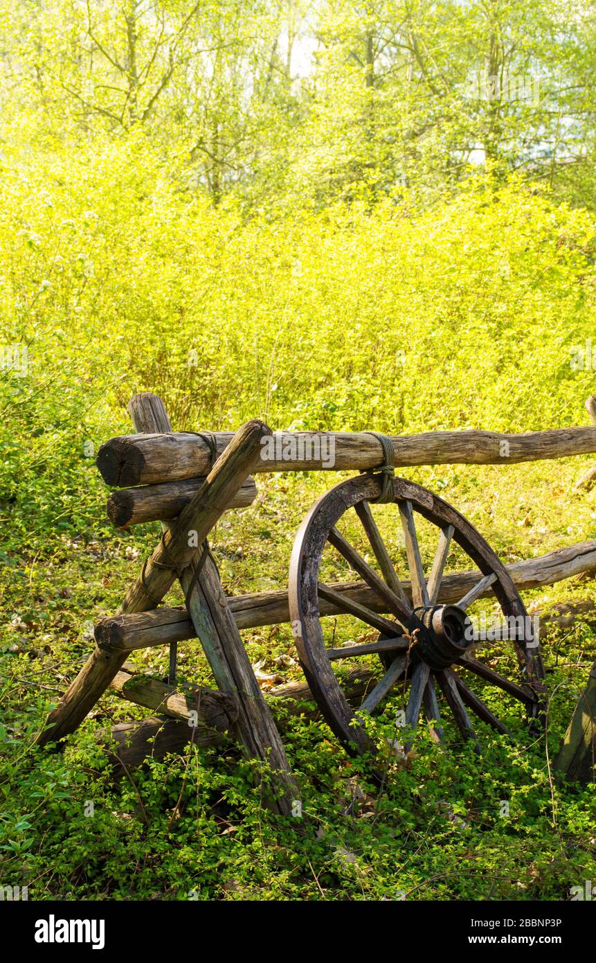 Rustic wooden railing hi-res stock photography and images - Alamy