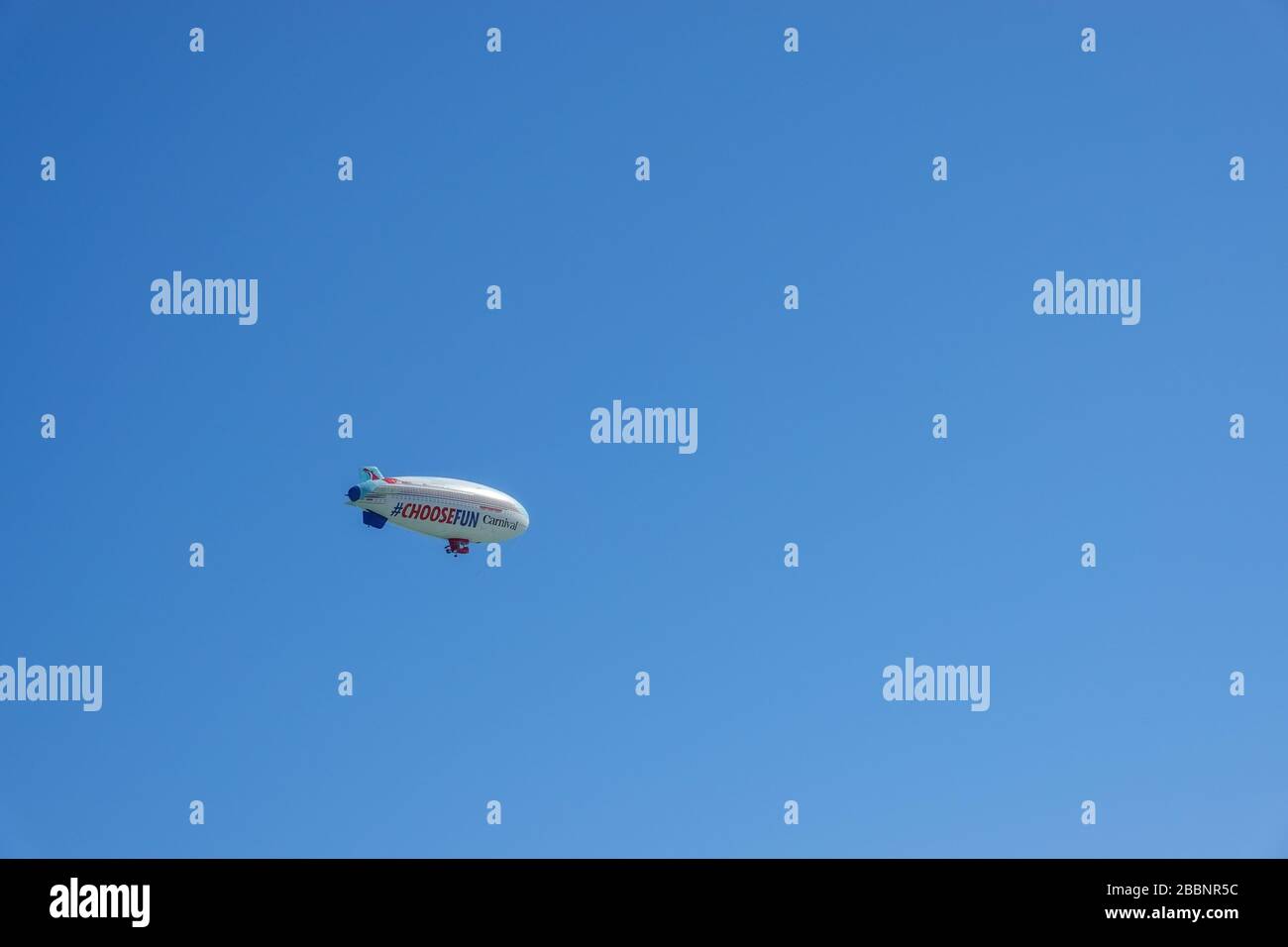 Ft. Pierce,FL/USA-1/25/20: A Carnival Cruise Ship advertsing Blimp ...