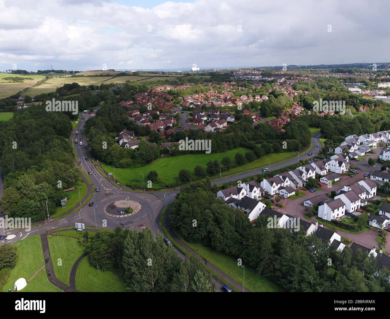 Aerial drone view of East Kilbride suburb Stock Photo - Alamy