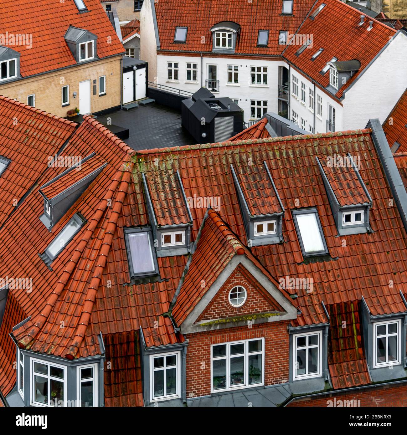 Aalborg, over the rooftops. Shot from the roof of Salling department ...