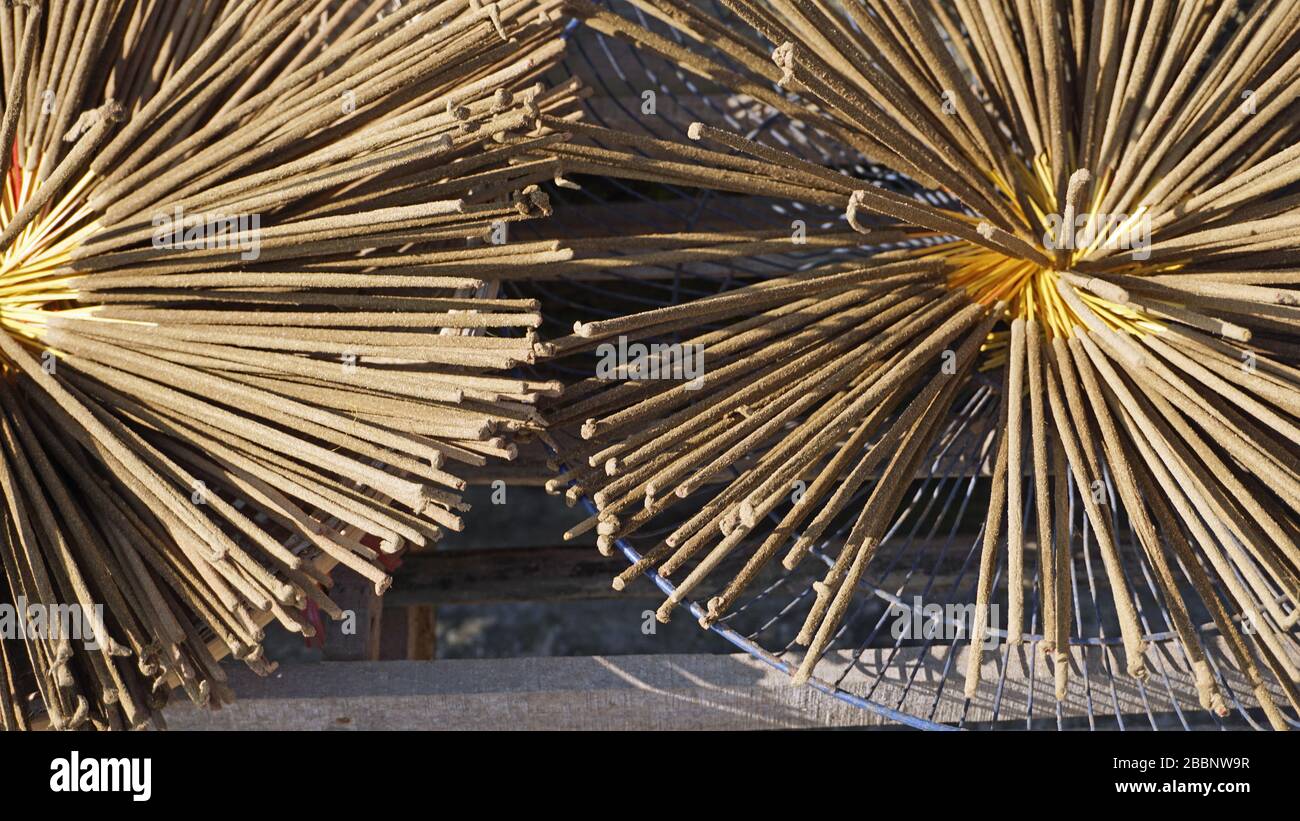 factory producing colorful incense sticks in vietnam Stock Photo - Alamy