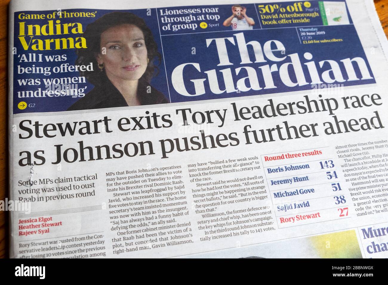 Guardian newspaper front page headline hi-res stock photography and ...