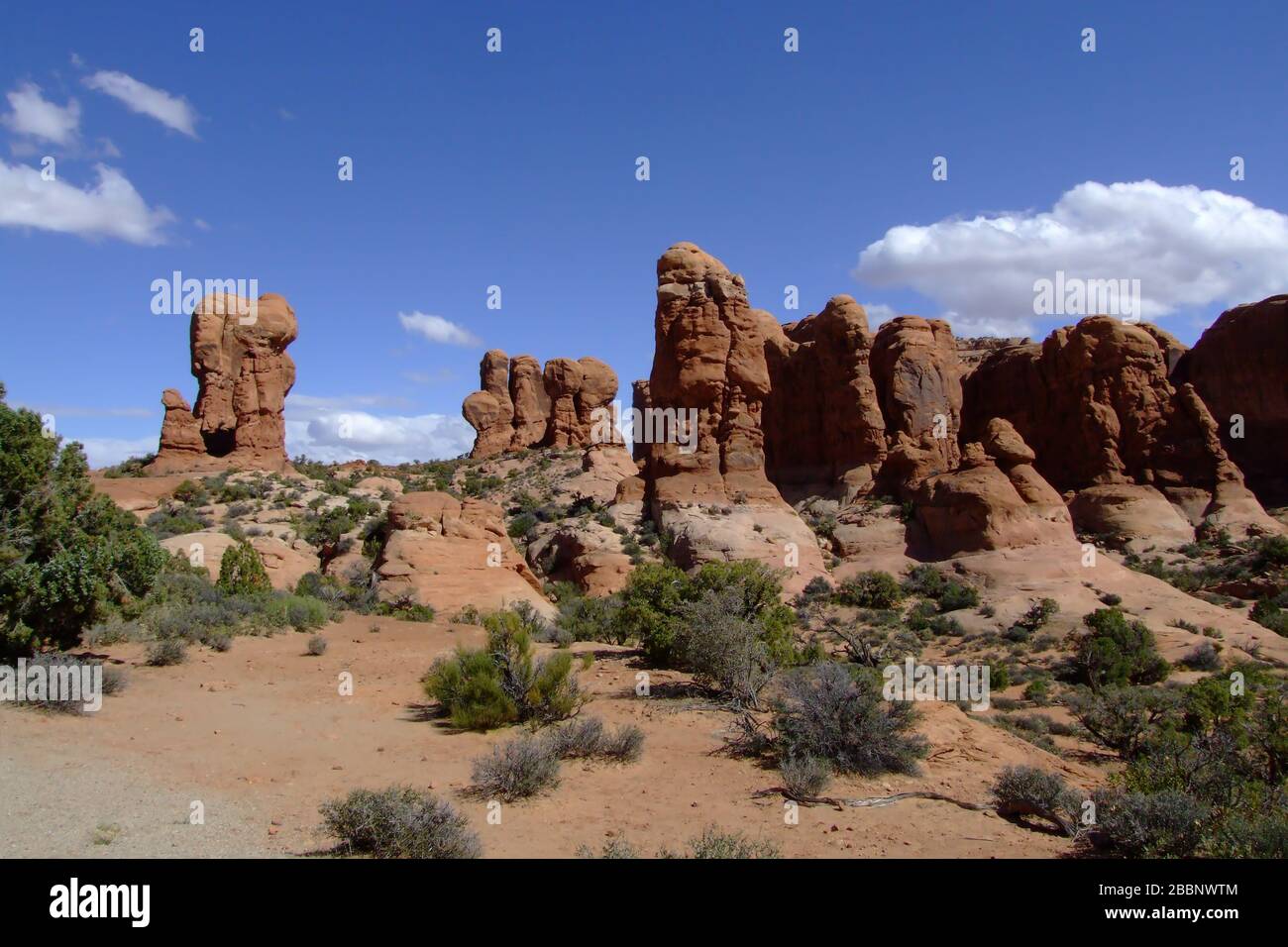 Arches National Park, the beautiful formations of sandstone Stock Photo ...