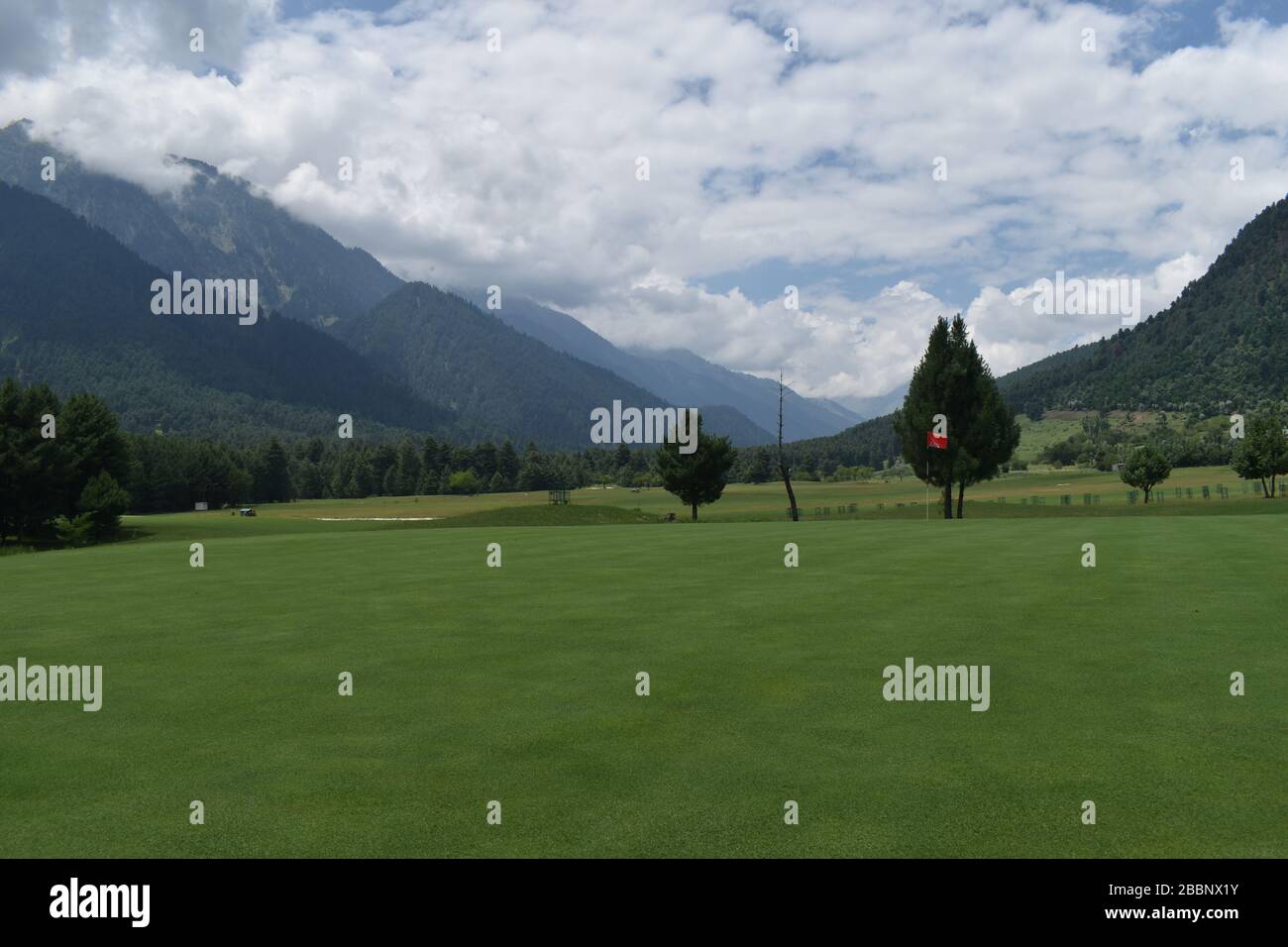 An eye catching view of golf course at Pahalgam Kashmir.This golf ...