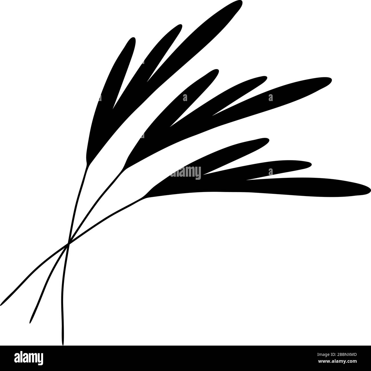 Abstract doodle single floral element for decoration patterns, wrapping ...