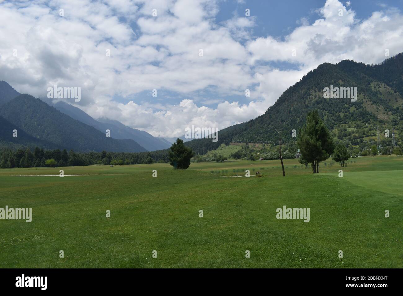 An eye catching view of golf course at Pahalgam Kashmir.This golf ...
