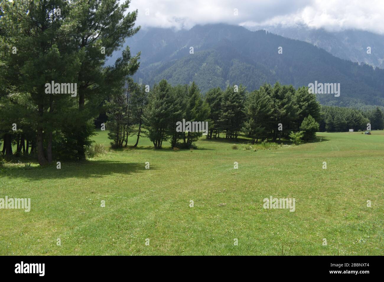 An eye catching view of golf course at Pahalgam Kashmir.This golf ...