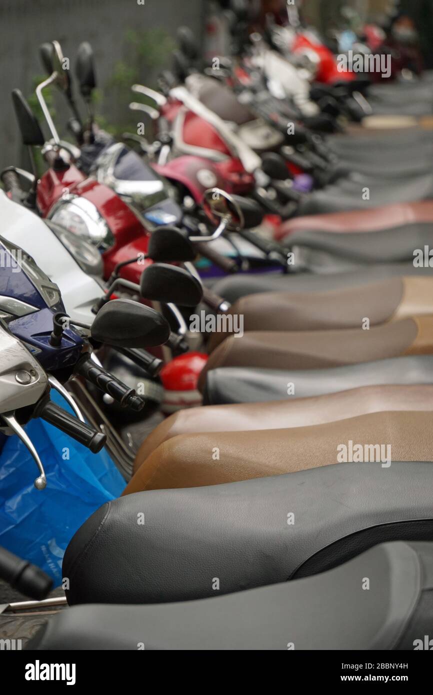 Hanoi motorbike parking hi-res stock photography and images - Alamy