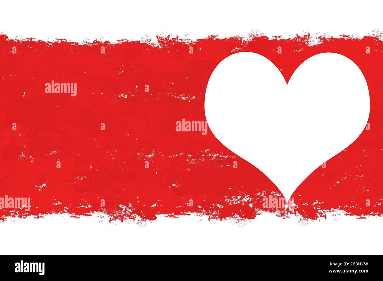 White Empty Heart With Copy Space and Red Painted Background Stock ...