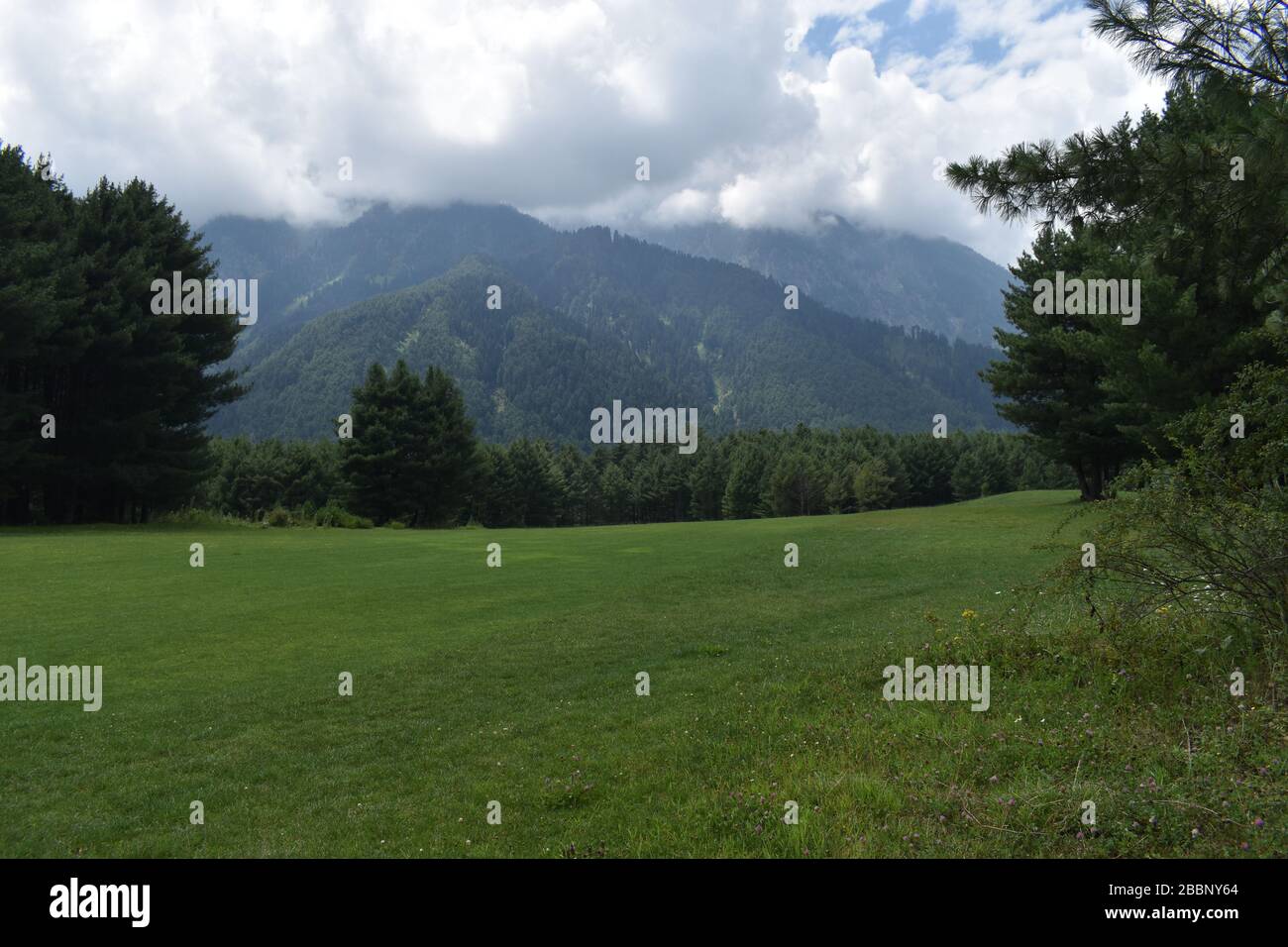 An eye catching view of golf course at Pahalgam Kashmir.This golf ...