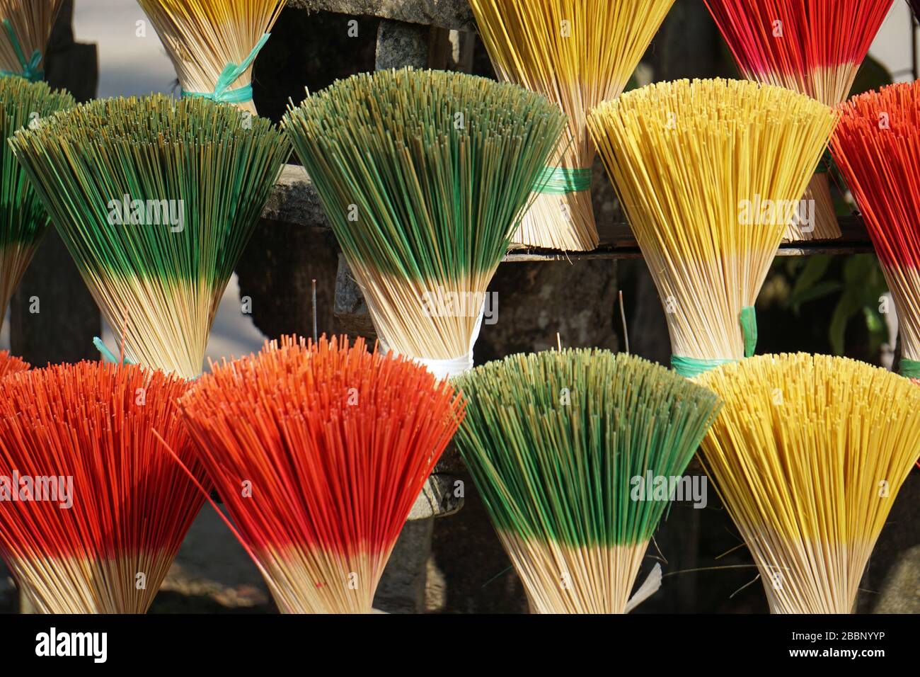 factory producing colorful incense sticks in vietnam Stock Photo - Alamy