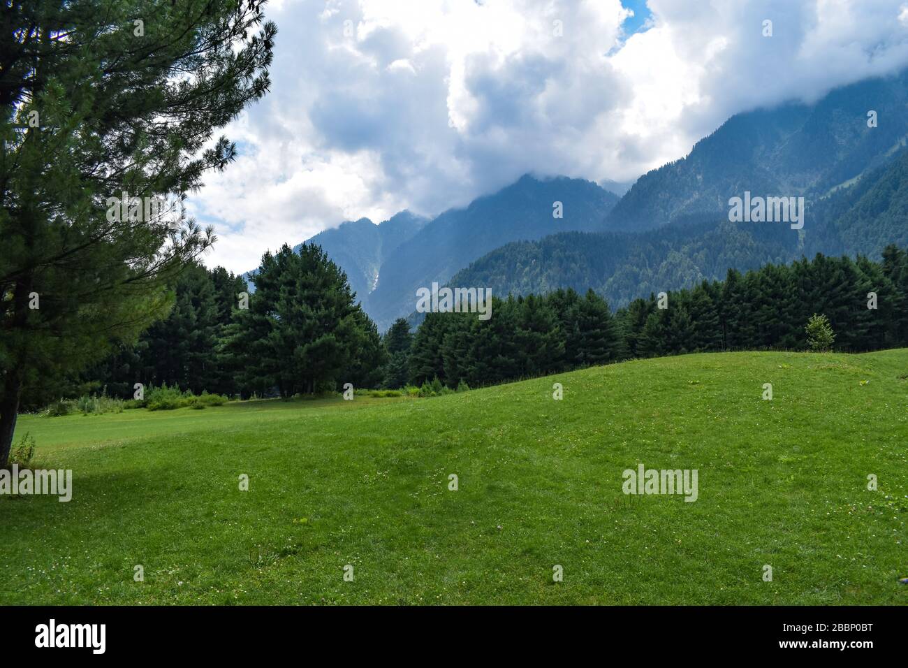 An eye catching view of golf course at Pahalgam Kashmir.This golf ...