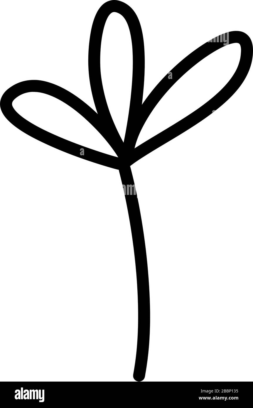 Abstract doodle single floral element for decoration patterns, wrapping ...