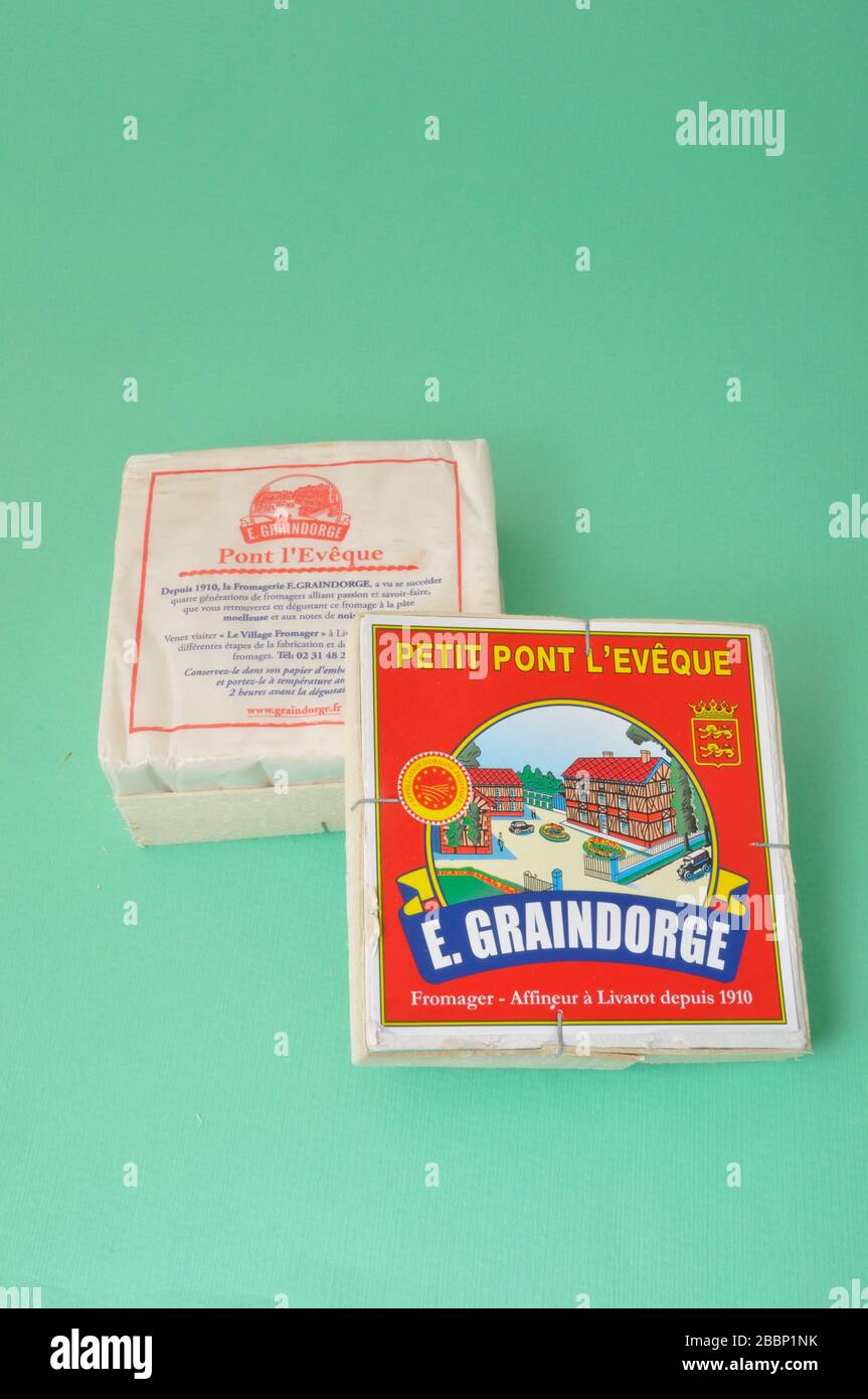 Pont l'Eveque, french cheese Stock Photo - Alamy