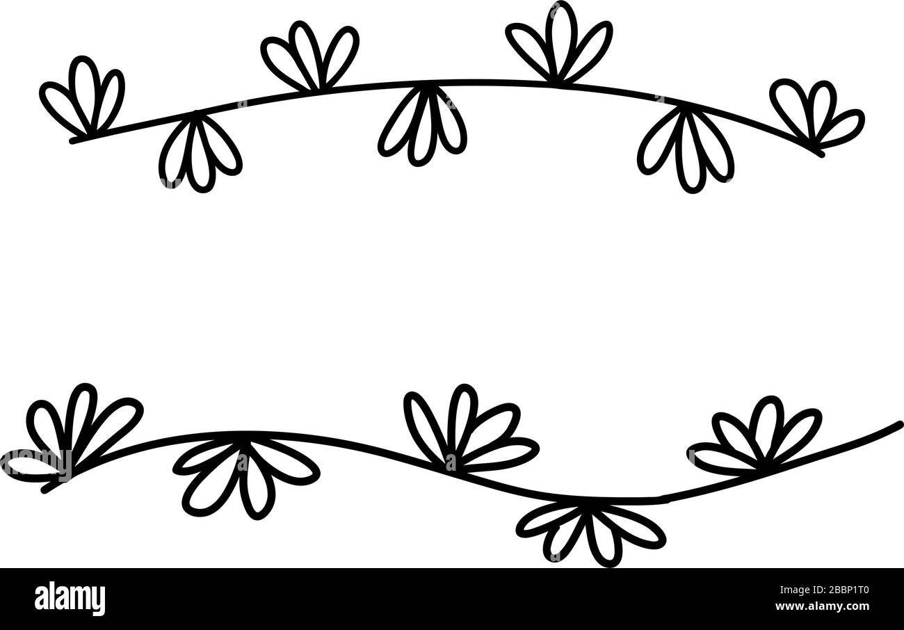 Abstract doodle single floral element for decoration patterns, wrapping ...